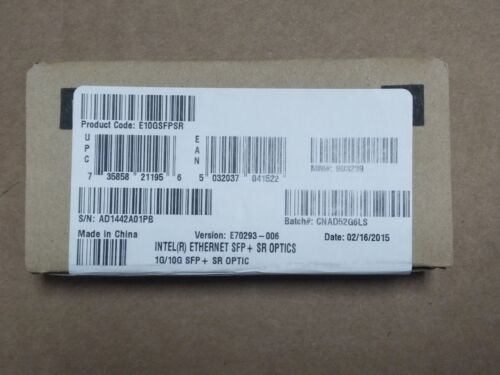New F/S E10GSFPSR Intel 10G Ethernet SFP+ SR Optic for X520-DA2/SR2