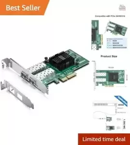 Ethernet PCI Express NIC Network Card - Dual SFP Ports - Intel 82576 Chip