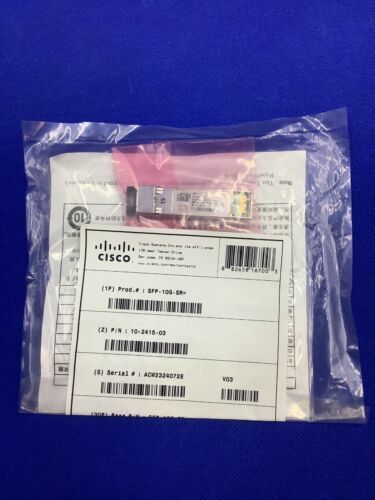 New Retail Green Hologram 10-2415-03 CISCO SFP-10G-SR V03 Transceiver ...