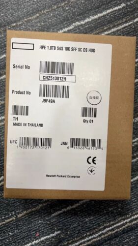 HPE MSA 1.8tb 12g SAS 10k SFF 2.5in 512e Enterprise HDD J9f49a 787649-001